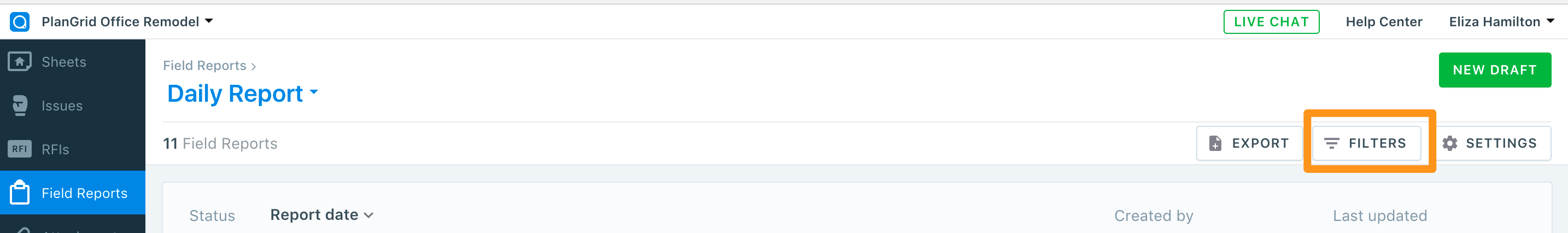 Export, Download & Print Field Reports on Web – PlanGrid