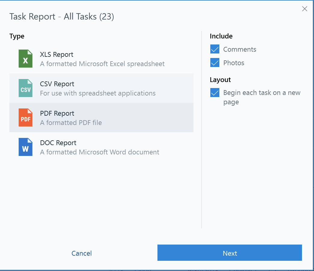 Creating Detailed Tasks Reports – PlanGrid