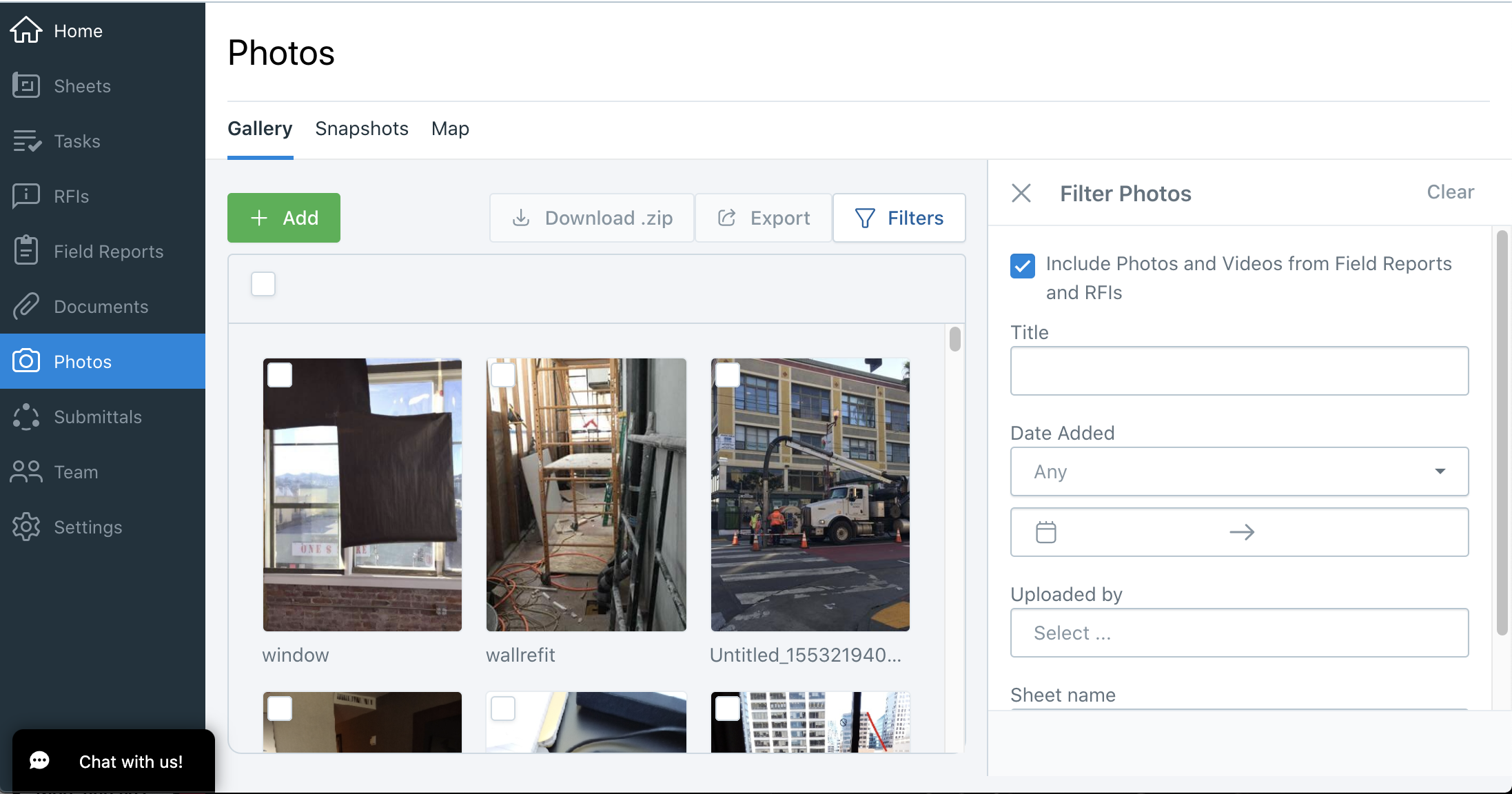 Sort and Filter Photos – PlanGrid